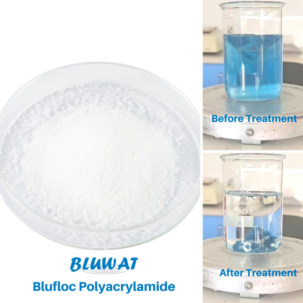Polymer Water Treatment Anionic Polyacrylamide Flocculation PAM ...