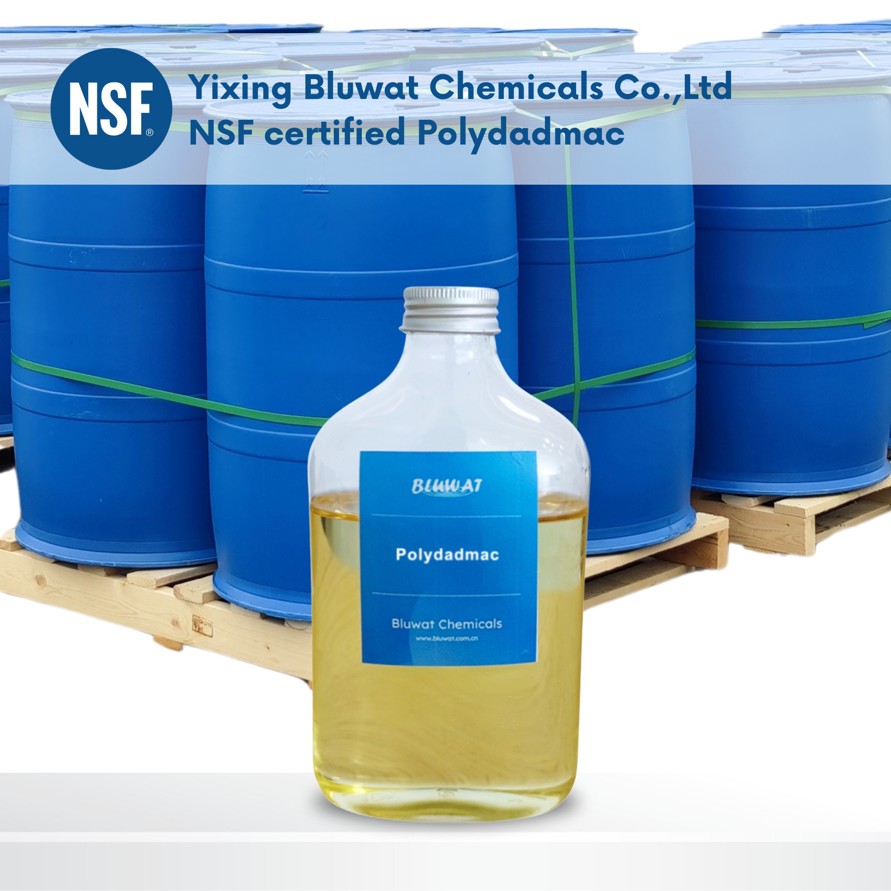NSF certified CAS No.26062-79-3 20%-50% Solid Content Polydadmac for ...