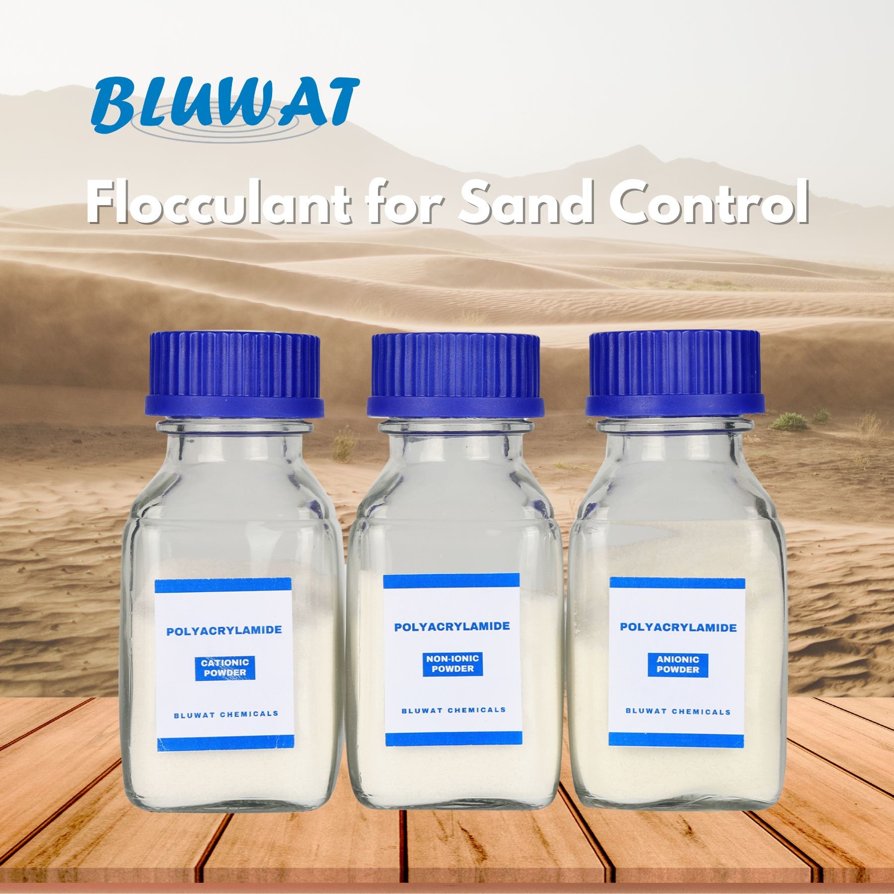 Non Ionic Polyacrylamide Flocculant PAM Sand Control Sand Fixation Soil ...
