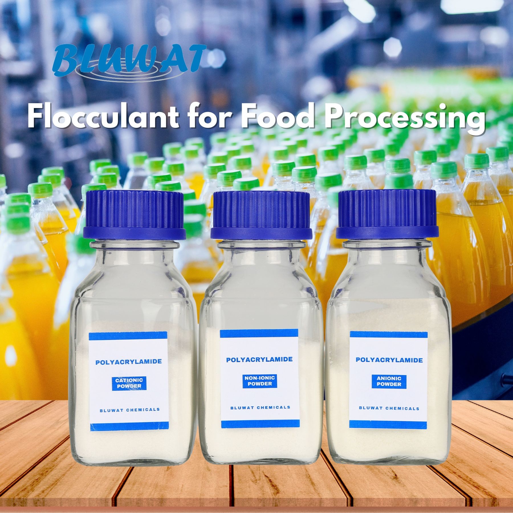 Polyacrylamide Flocculant PAM For Food Industry As Processing Aid In ...