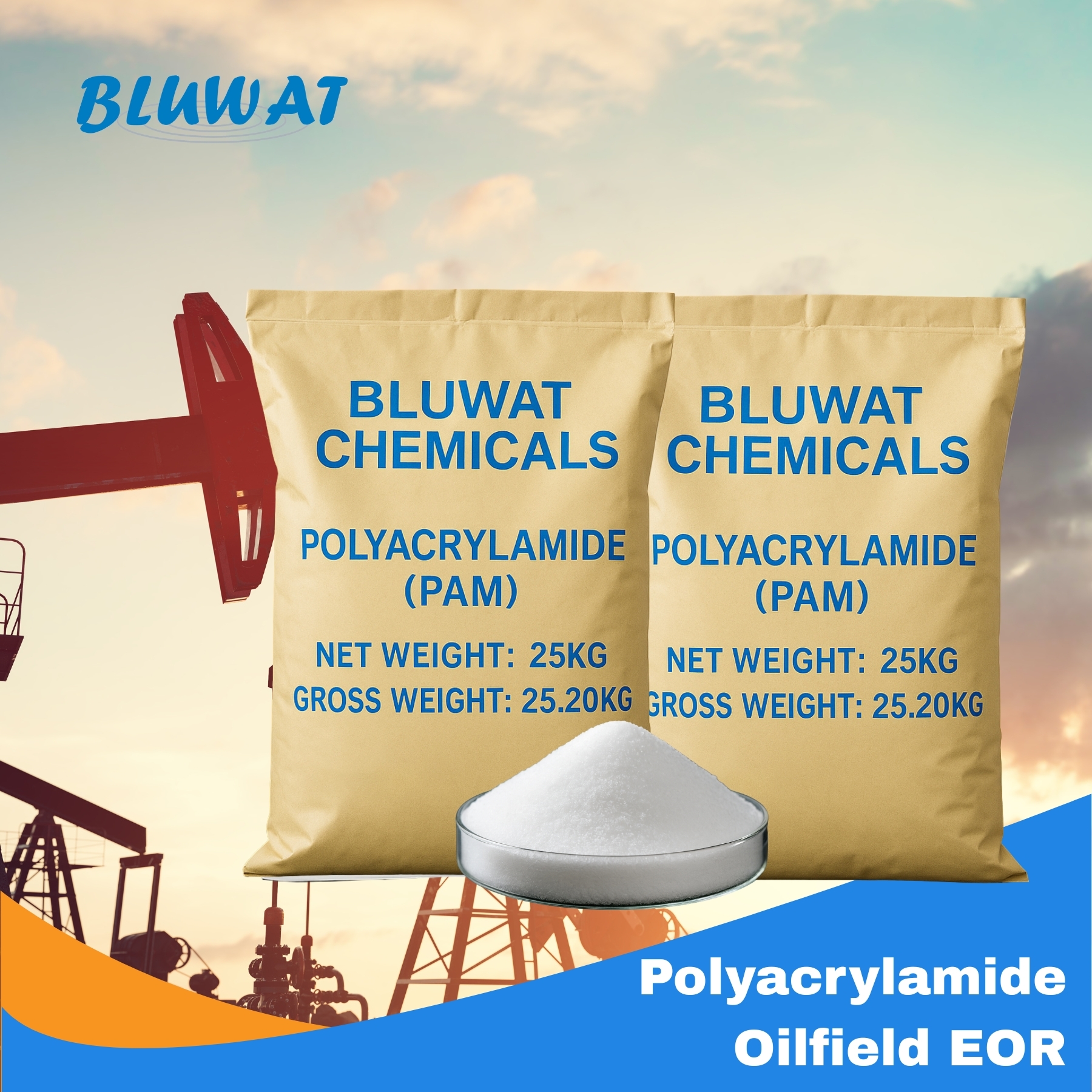High Molecular Weight Polyacrylamide HPAM for Oilfield Chemical ...